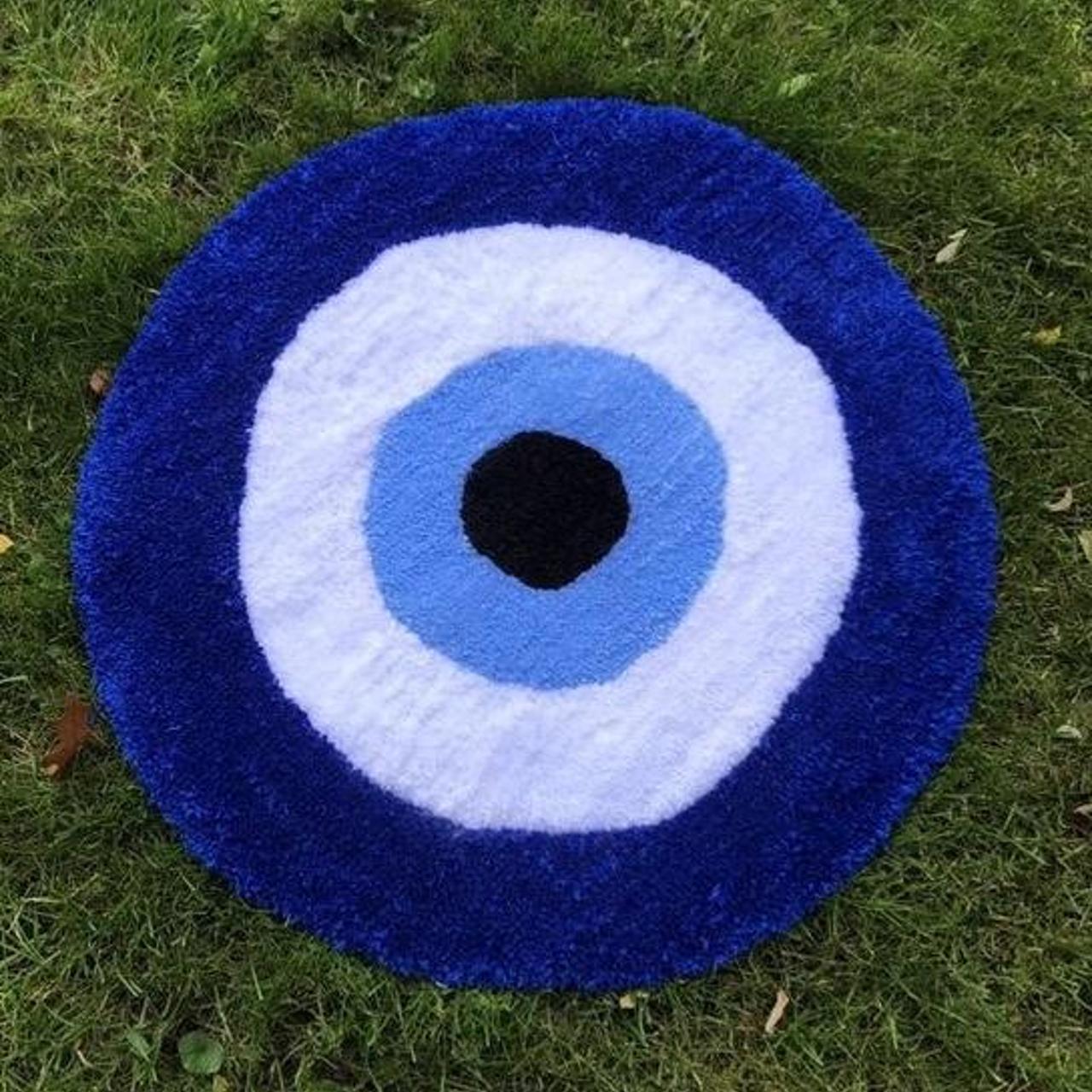 Evil Eye Rug 🧿 Custom Tufted Approx. 2x2 ft - Depop