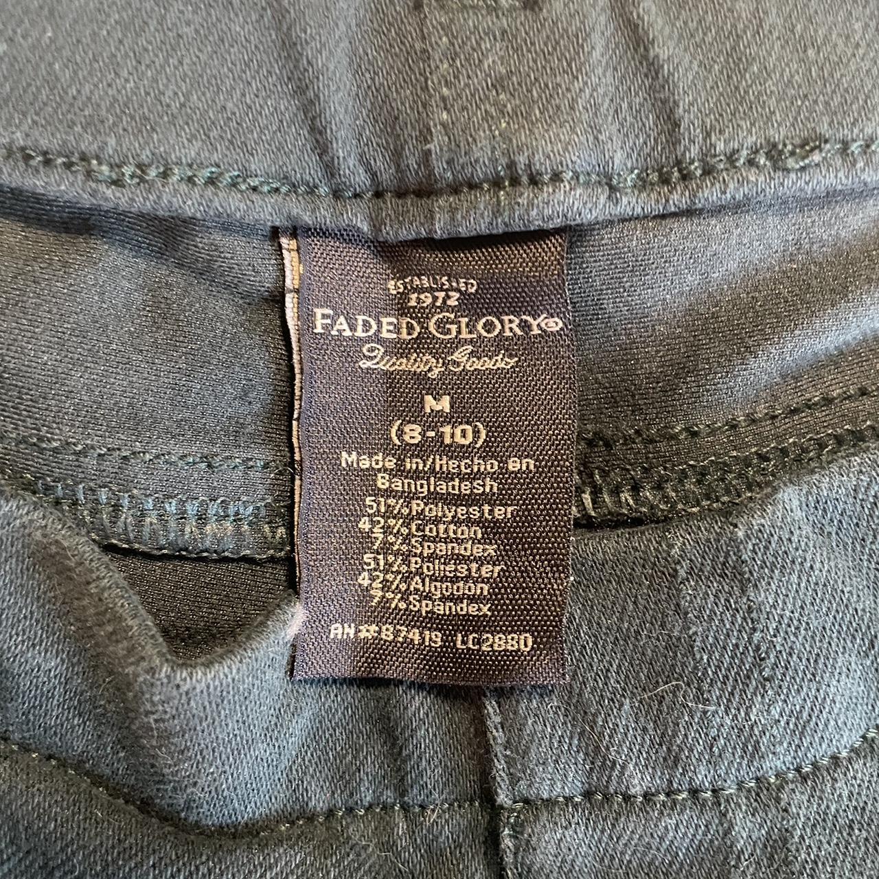 Dark Teal jeggings with back pockets. Thick material... - Depop