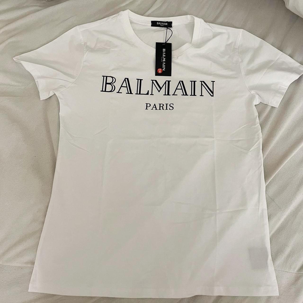 Balmain Women's White T-shirt | Depop