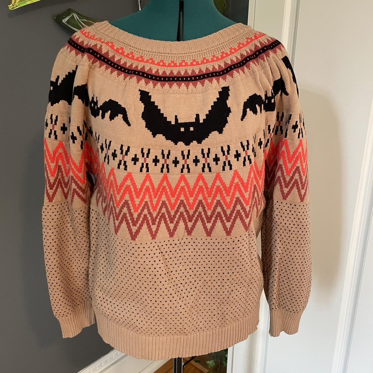 Orange and brown oversized bat sweater #halloween... - Depop
