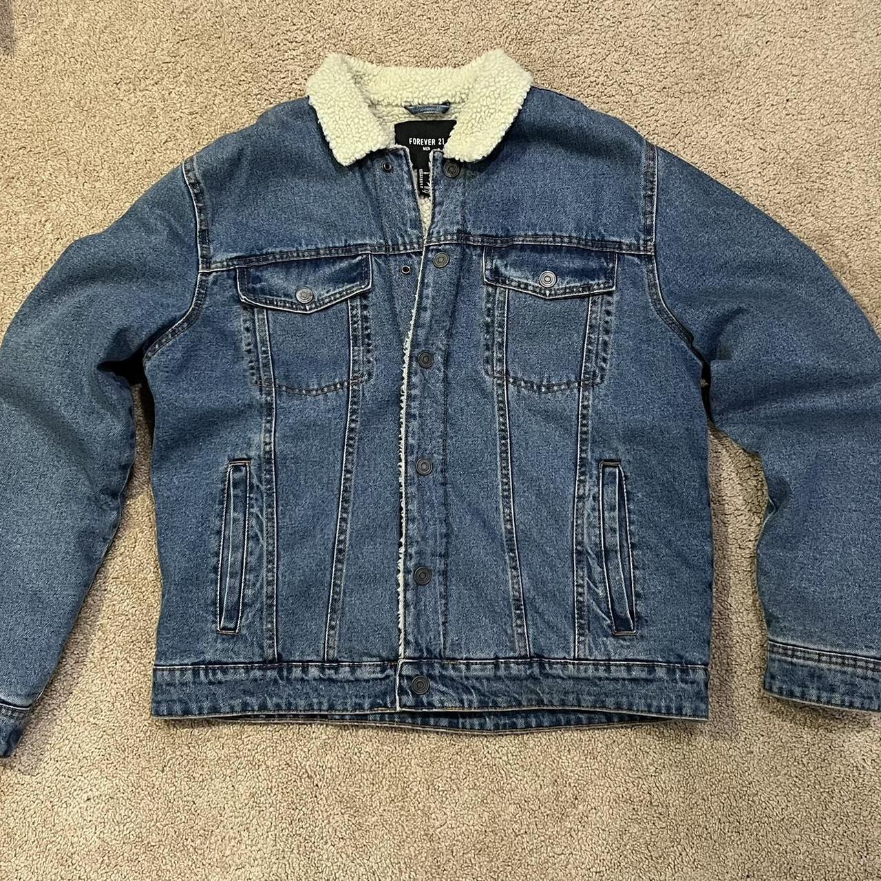 Denim fur-jacket-y2k - Depop Denim fur-jacket-y2k - Depop