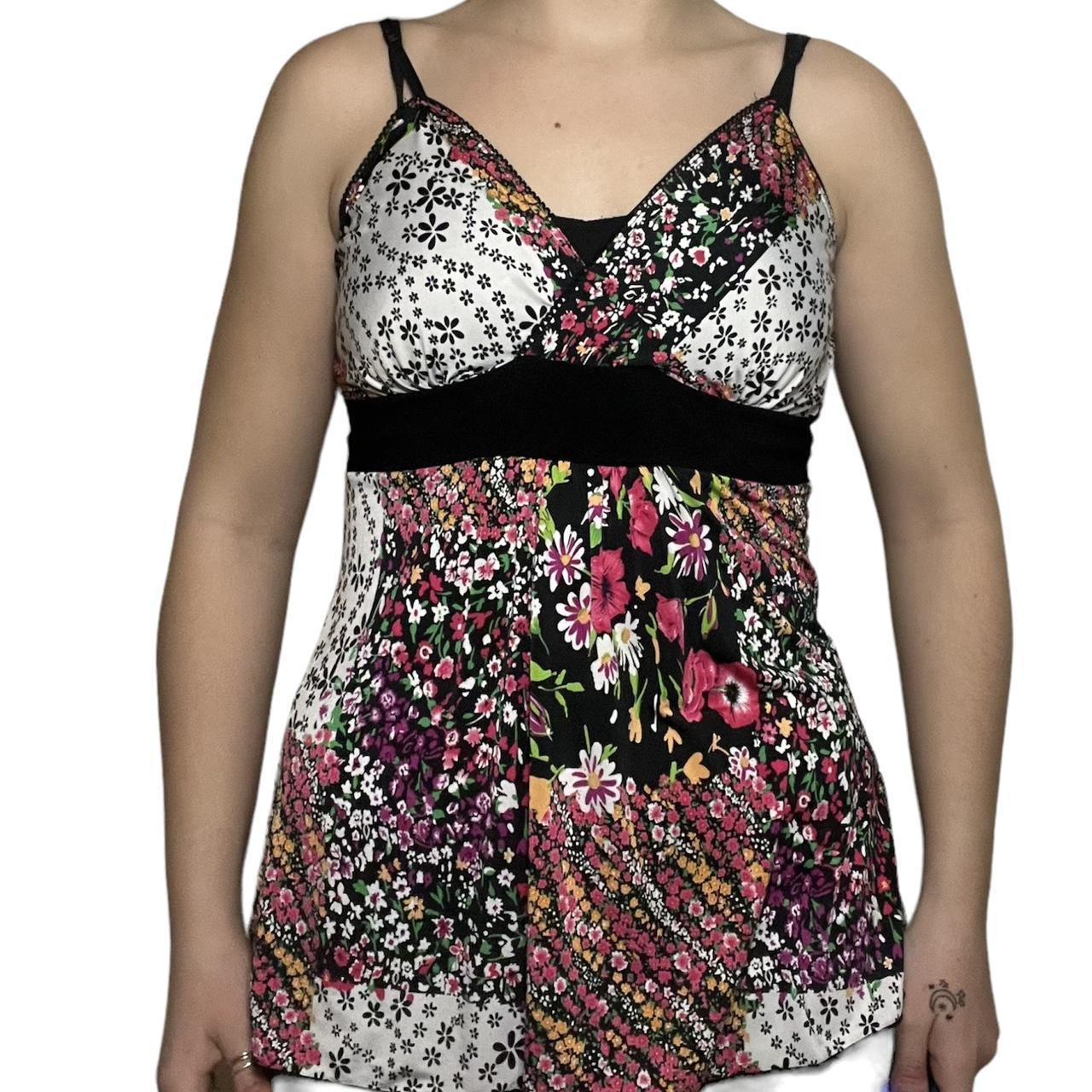 Body Central Women's Black and Pink Vest | Depop