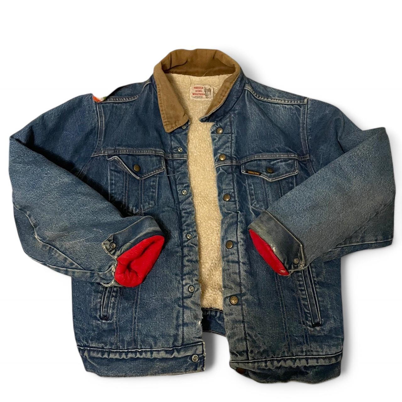 True vintage cowboy denim jacket . Super warm and... | Depop