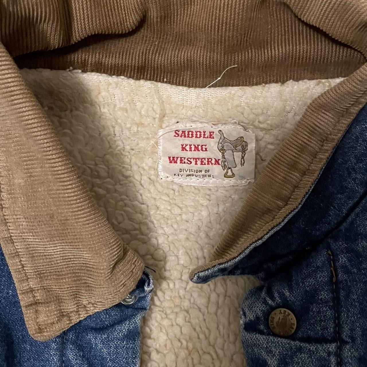 True vintage cowboy denim jacket . Super warm and... | Depop