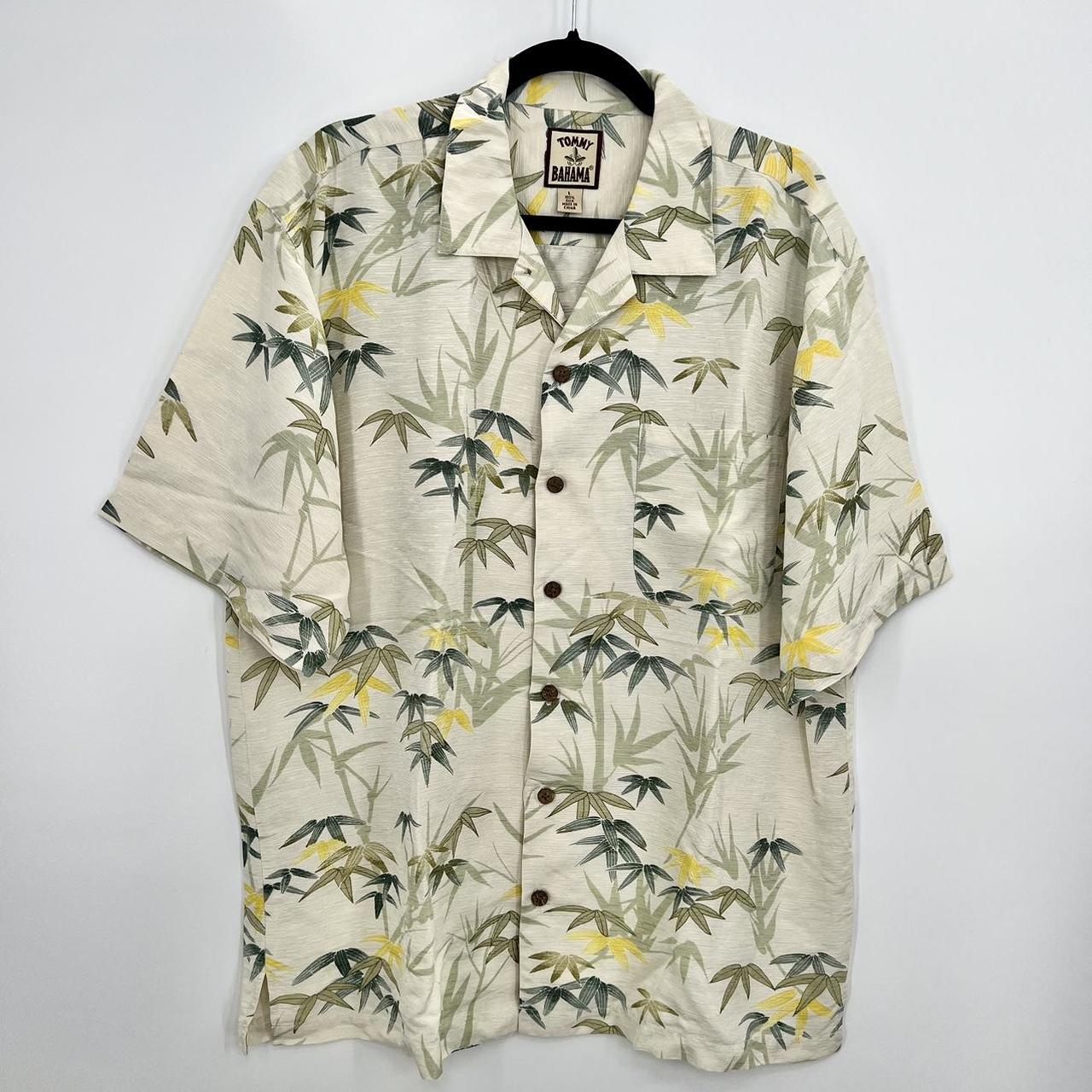 Vintage Tommy Bahama Silk Button Short Sleeve Shirt... - Depop