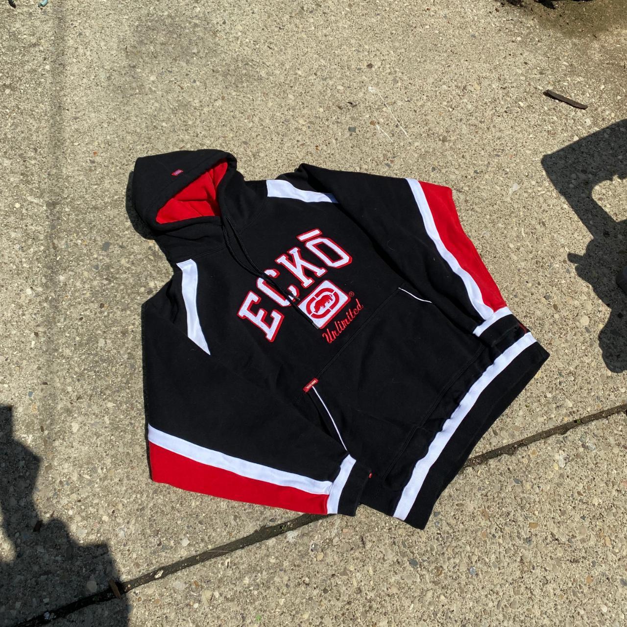 Ecko Unltd. Men's Black and Red Hoodie | Depop