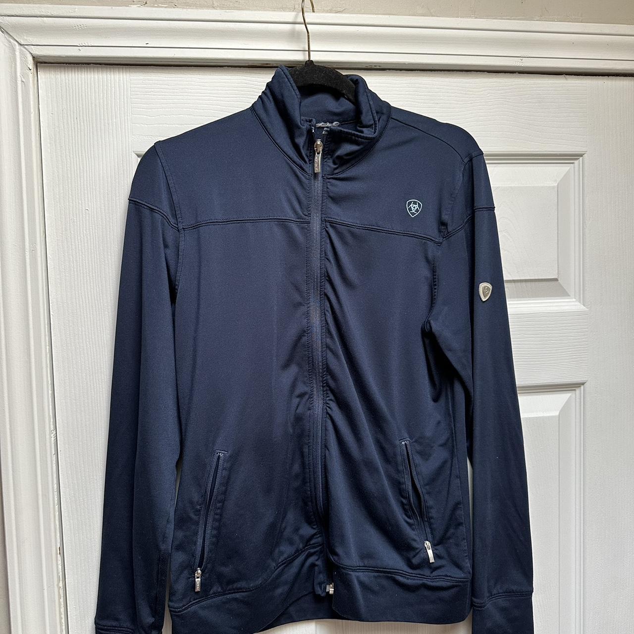 Ariat Navy blue full zip jacket #jacket - Depop