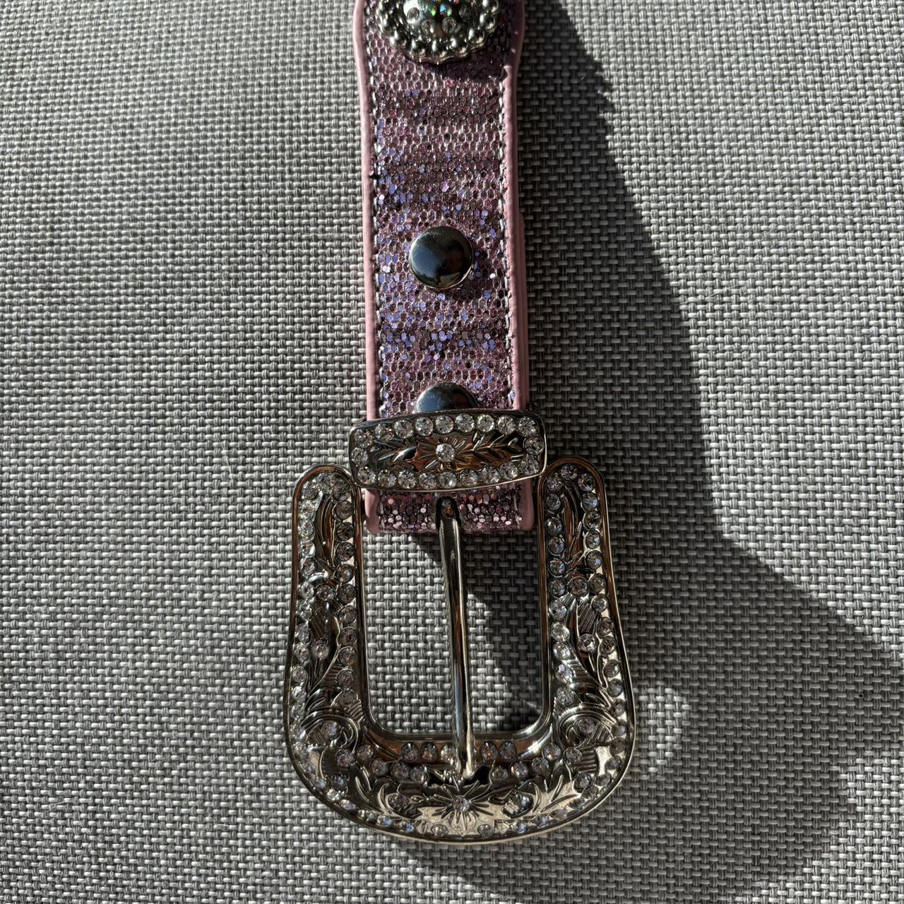 Brand new- Pure Western rhinestone pink cowgirl belt... - Depop