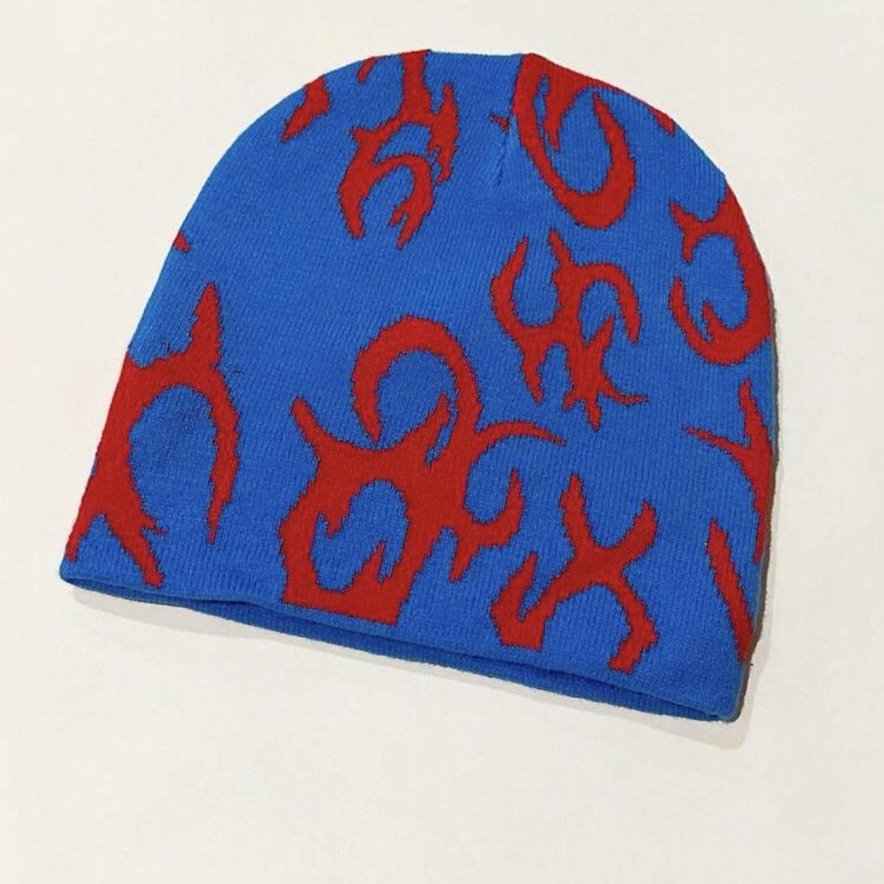 BLUE Y2K BEANIE PAY WITH DEPOP. NO PAYPAL.... - Depop