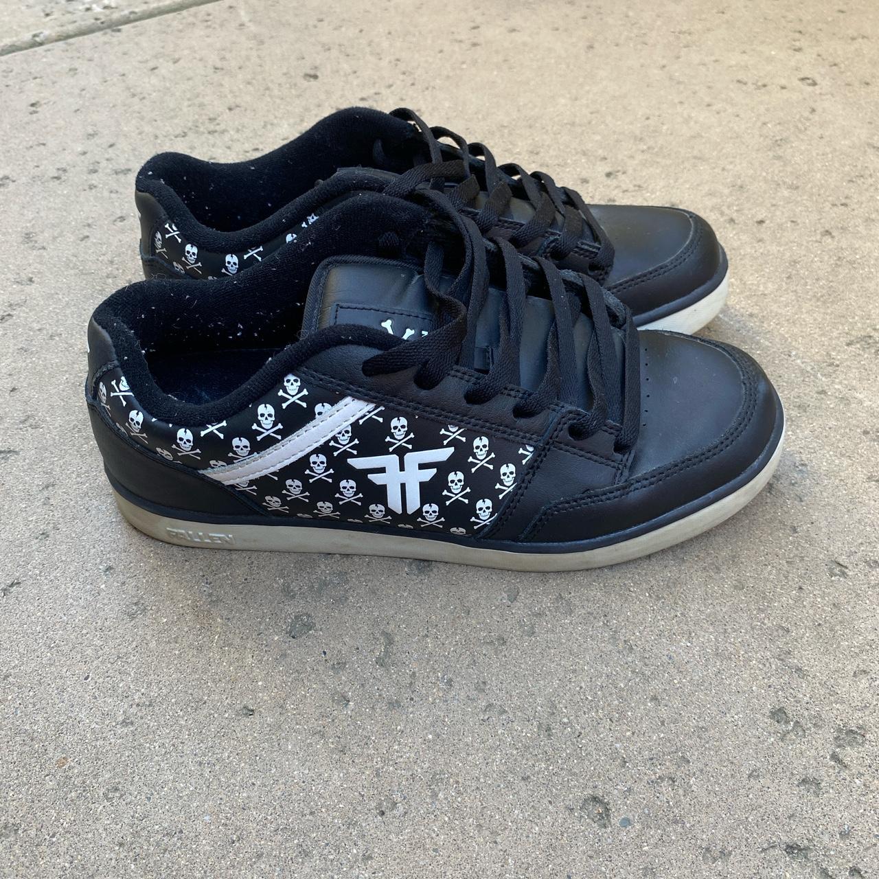 Fallen skate shoes - NWOB Size 9 Black with... - Depop