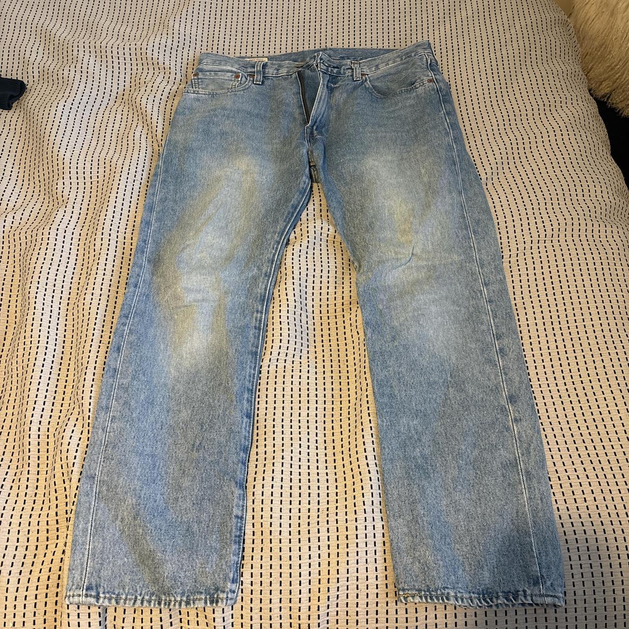 Levi's 501 blue jeans jeans - w32 - slight rip... | Depop
