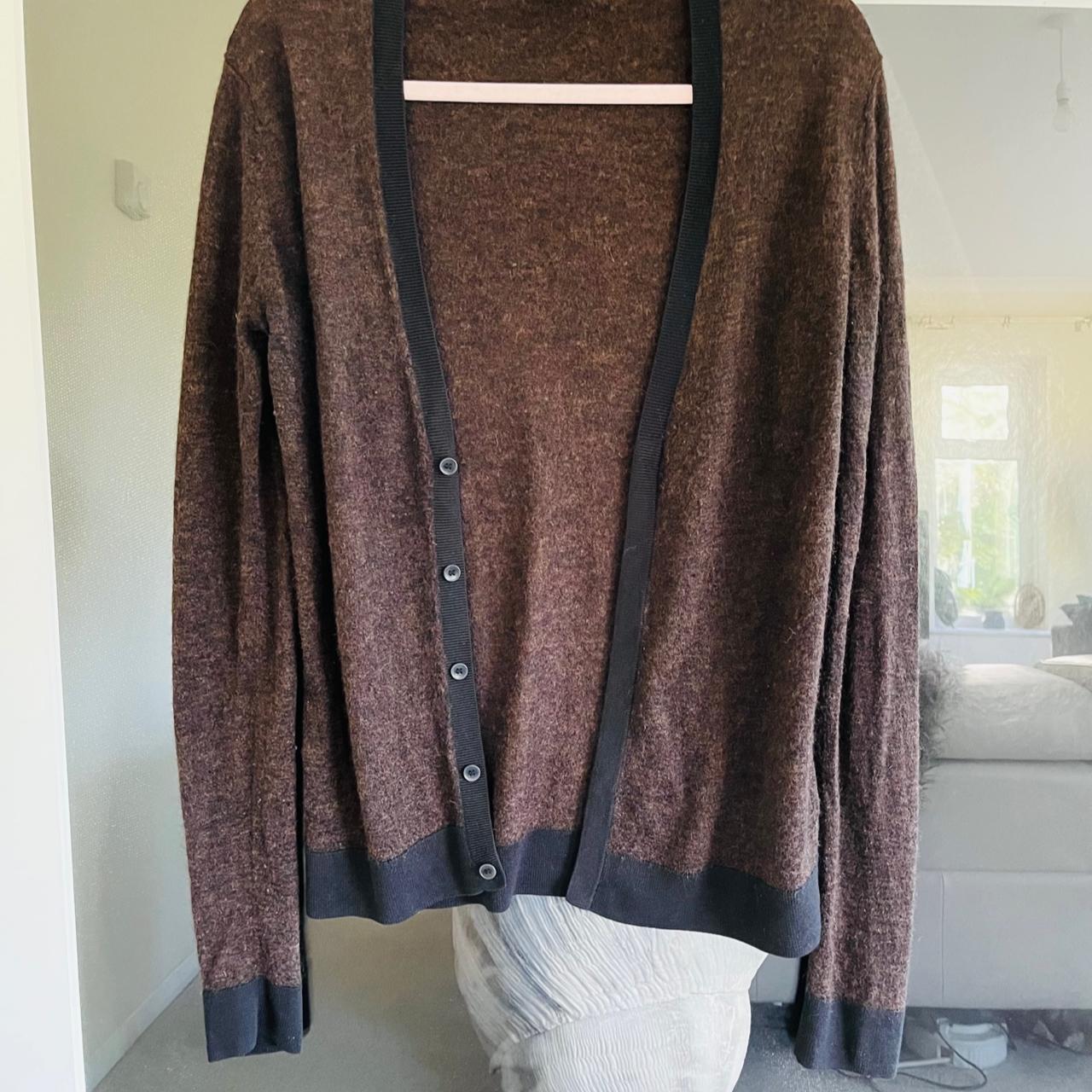 This gorgeous chocolate brown oversized cardigan... - Depop