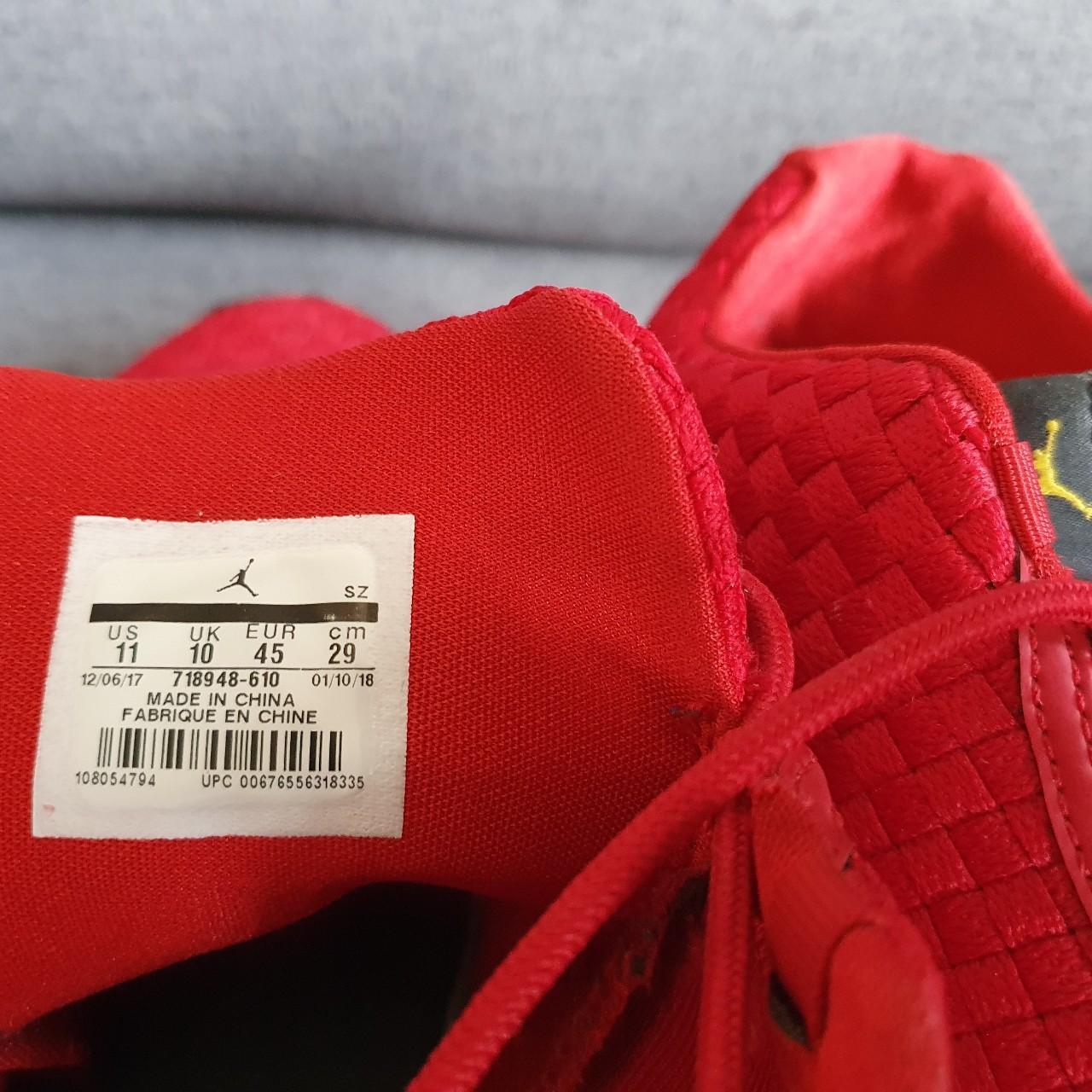 Jordan Men's Red Trainers | Depop