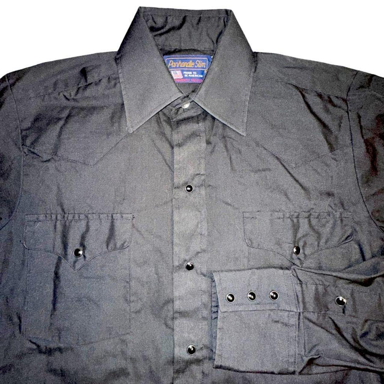 Black Panhandle Slim Western Ripstop Button Down... - Depop