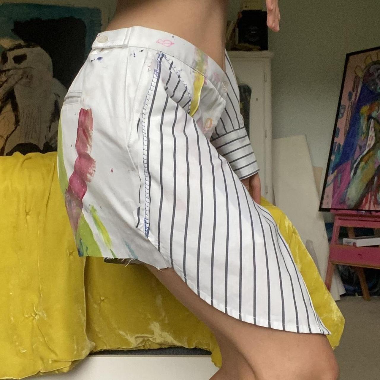 Pinstripe Katelyn Faena Grl Reworked Shorts💗 Size... - Depop