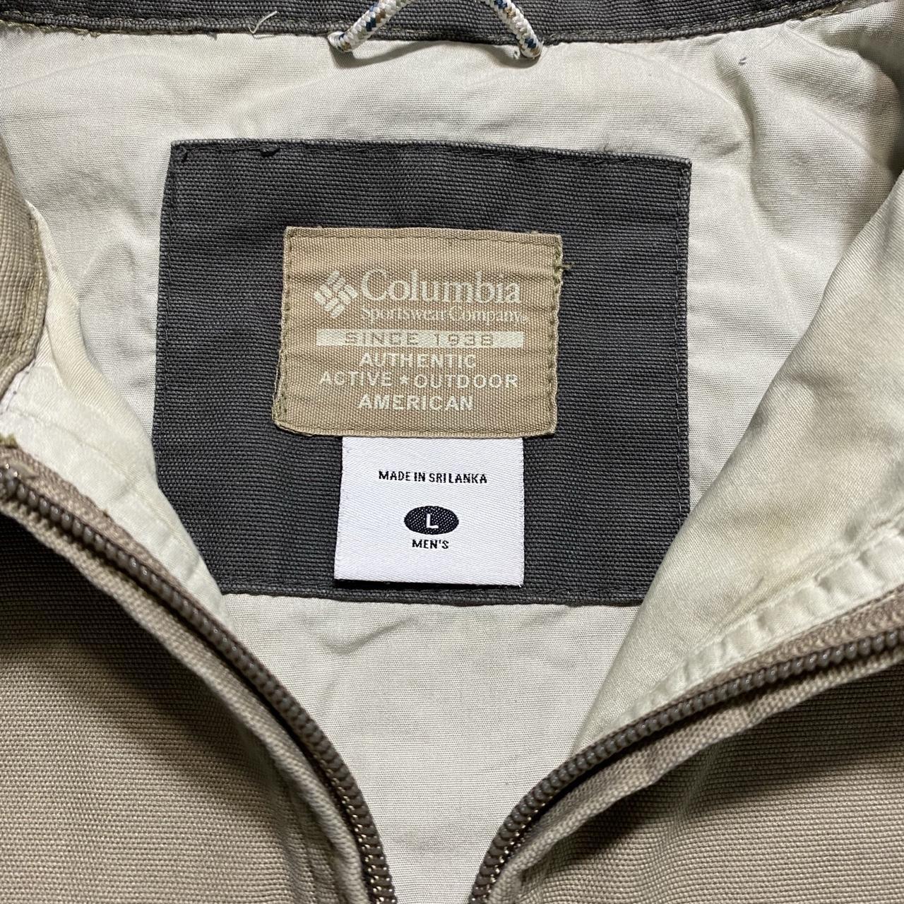 Columbia canvas full zip jacket Tagged: L Measures... - Depop