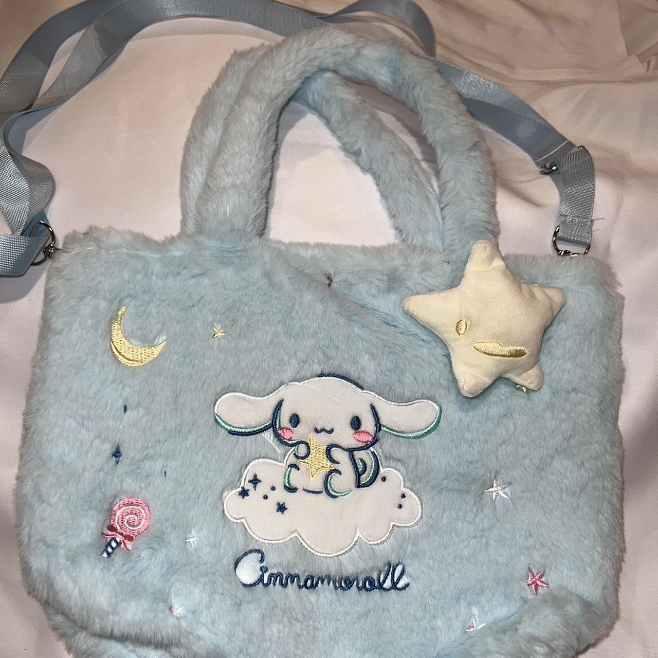 Fluffy baby blue cinnamon roll bag 11 1/2 x 9 inches... - Depop