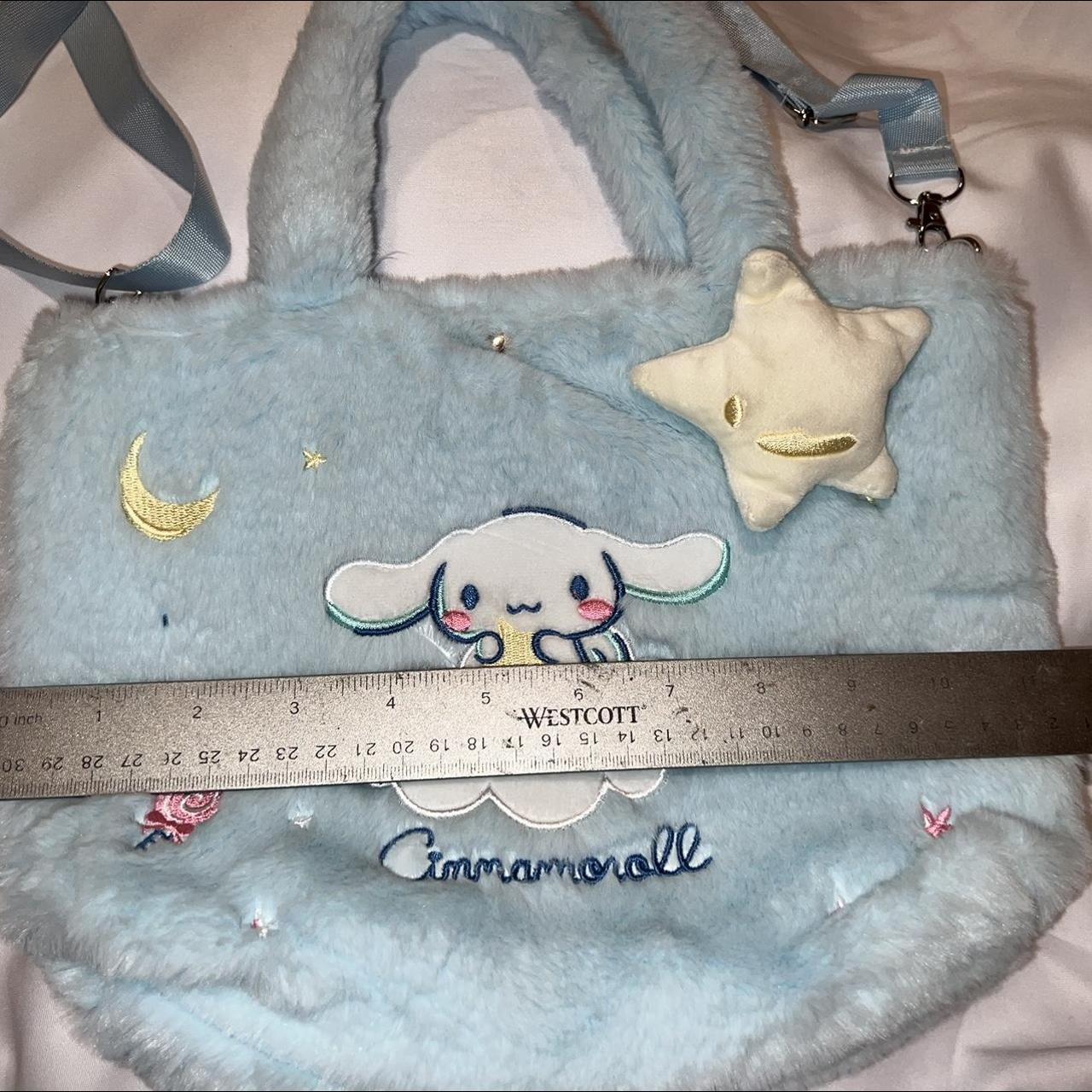 Fluffy baby blue cinnamon roll bag 11 1/2 x 9 inches... - Depop