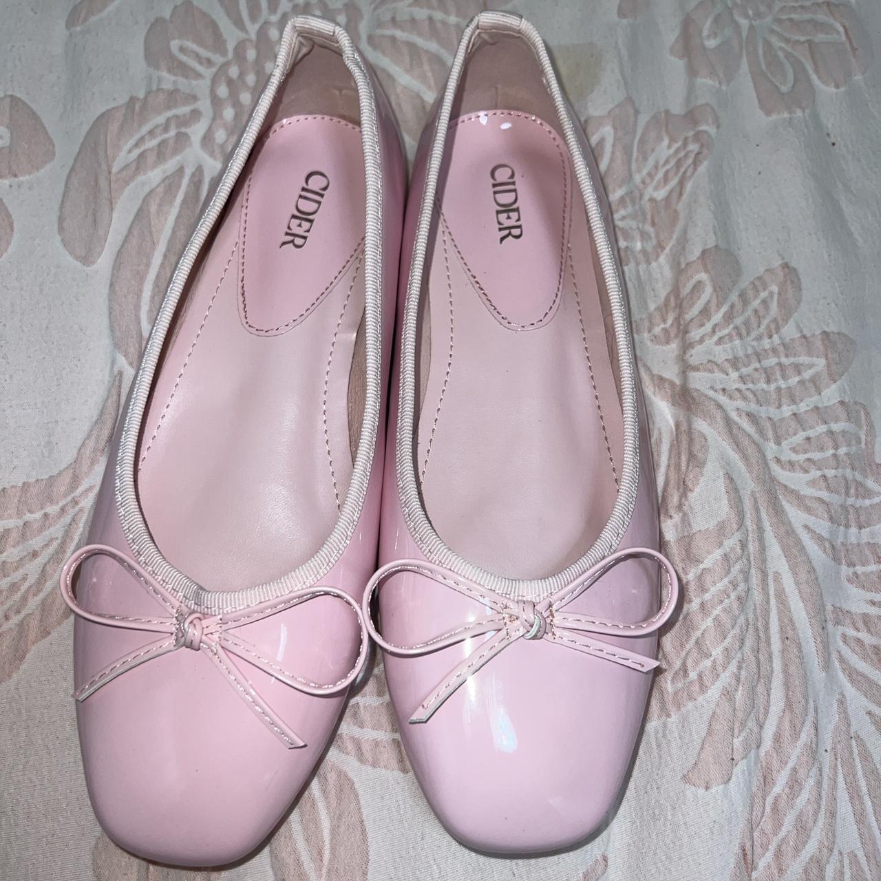 Viral cider pink coquette ballet flats size 6 Came... - Depop