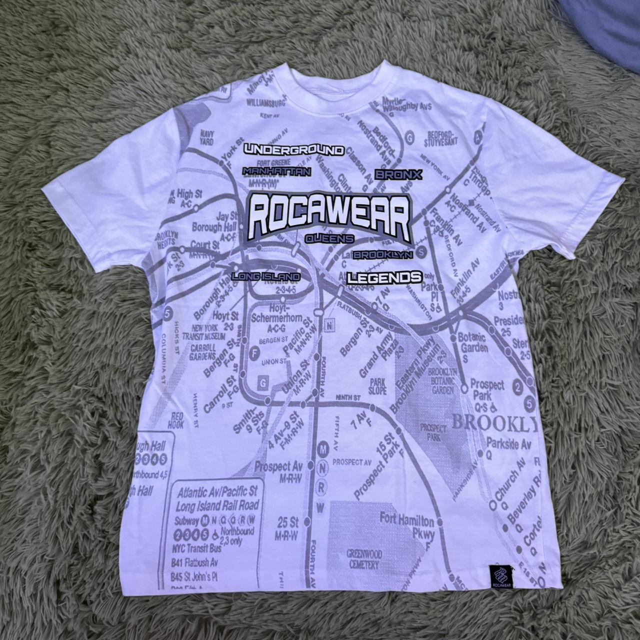 White Rocawear Medium Underground Graphic Tee - Depop