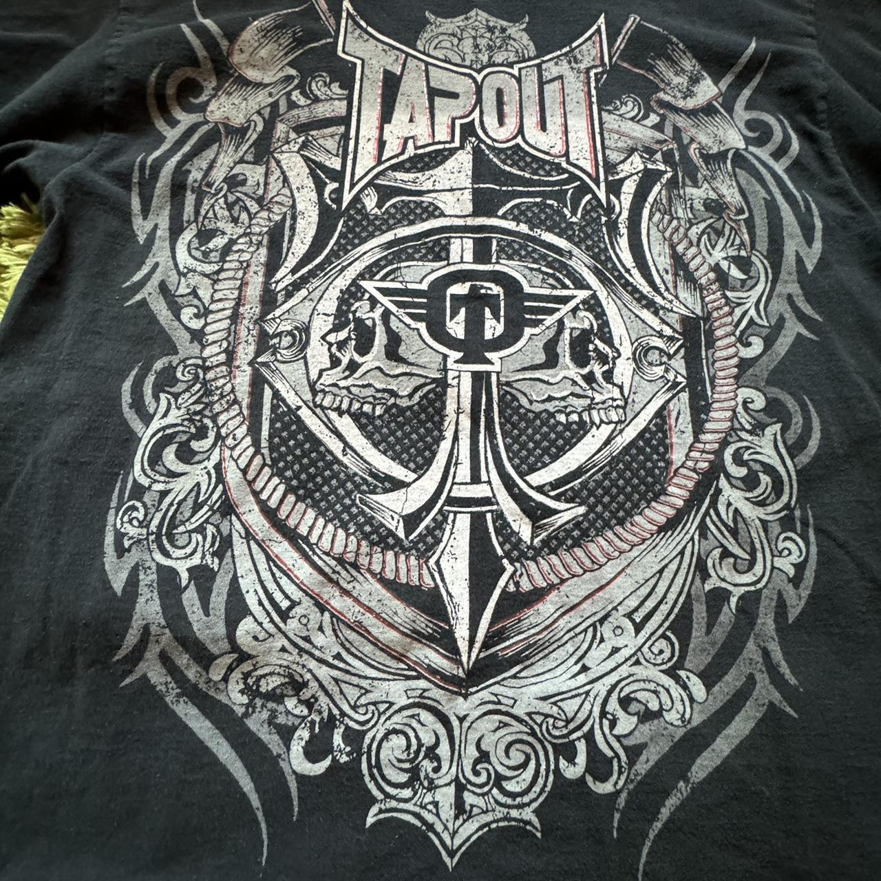 Black XXL Tapout Double Sided Y2k Graphic - Depop