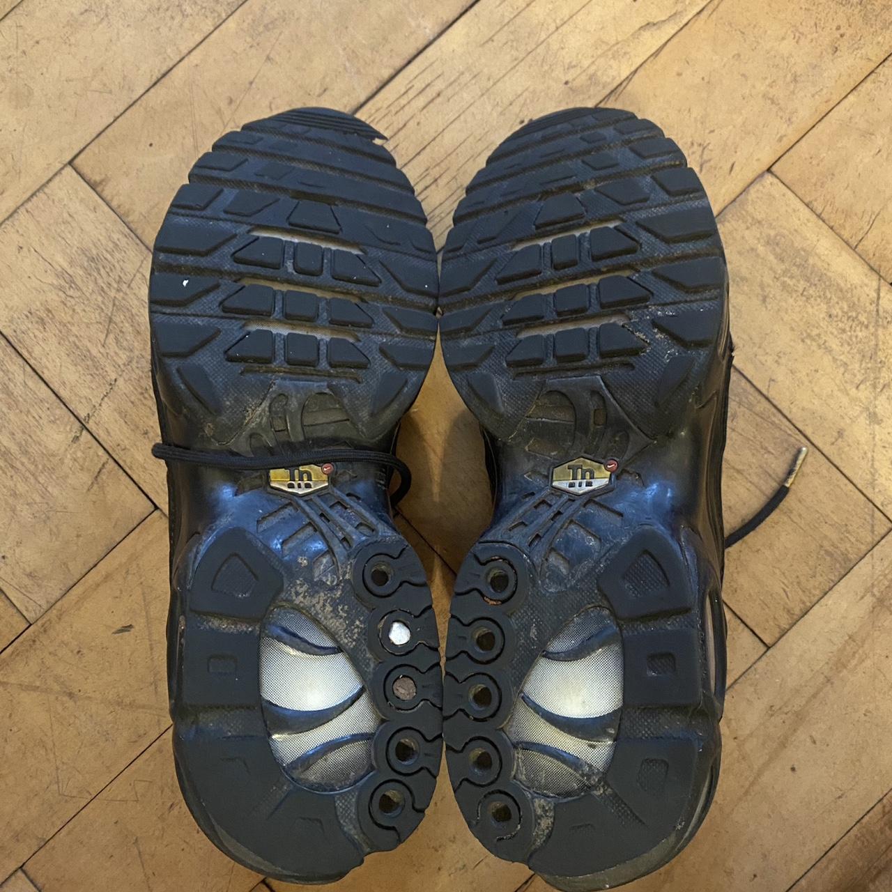 Black Nike Air Max Plus TN trainers. Pretty good... - Depop