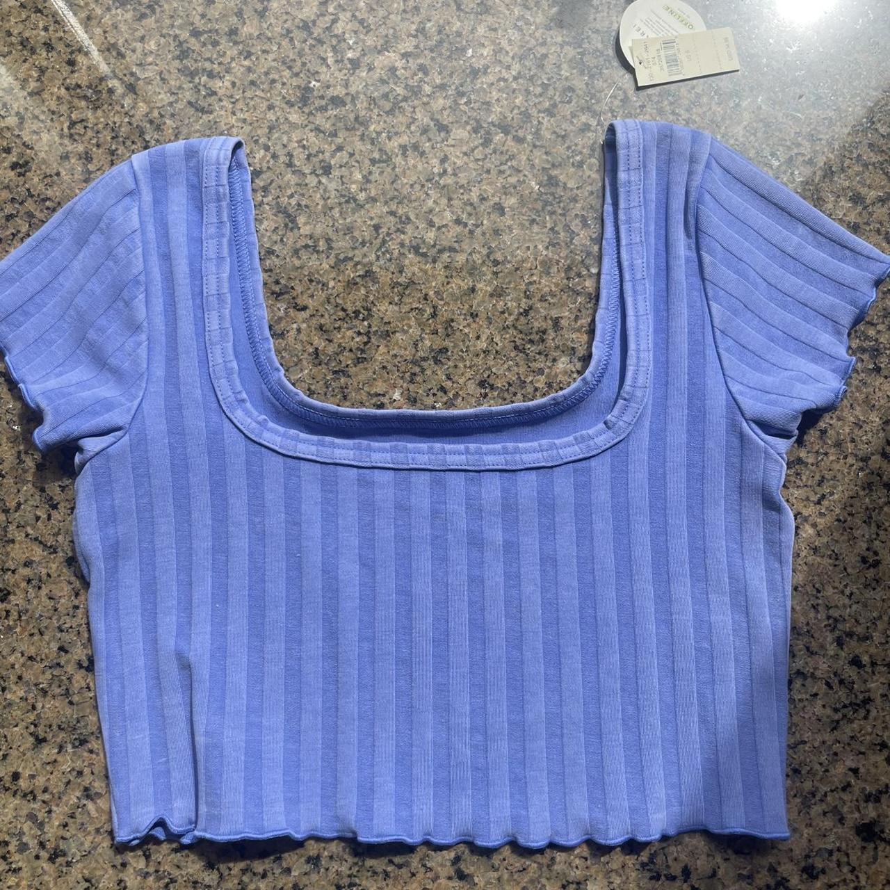 nwt aerie crop top Aerie offline brand Blue Size... - Depop