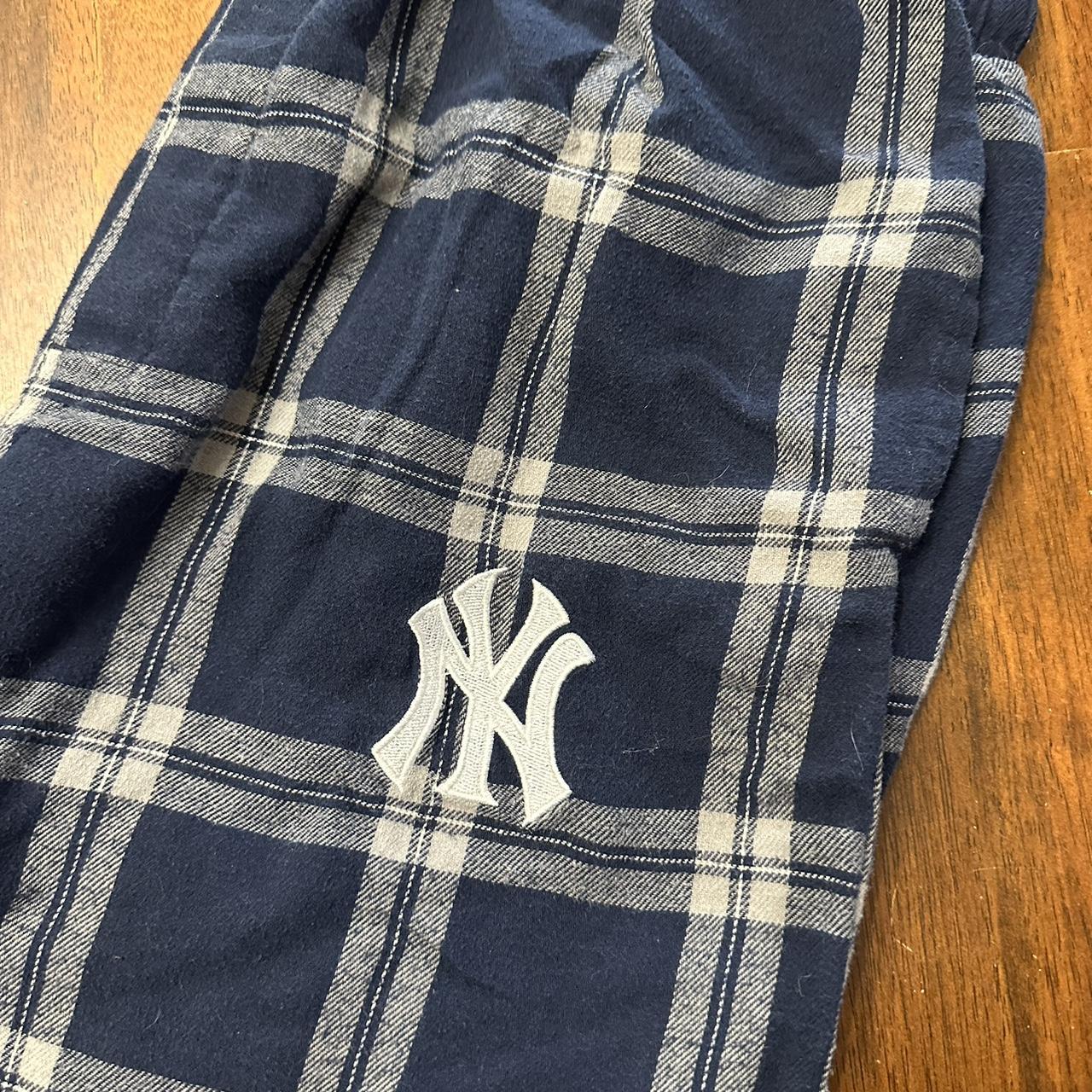 New York Yankees flannel pj pants Blue &... - Depop