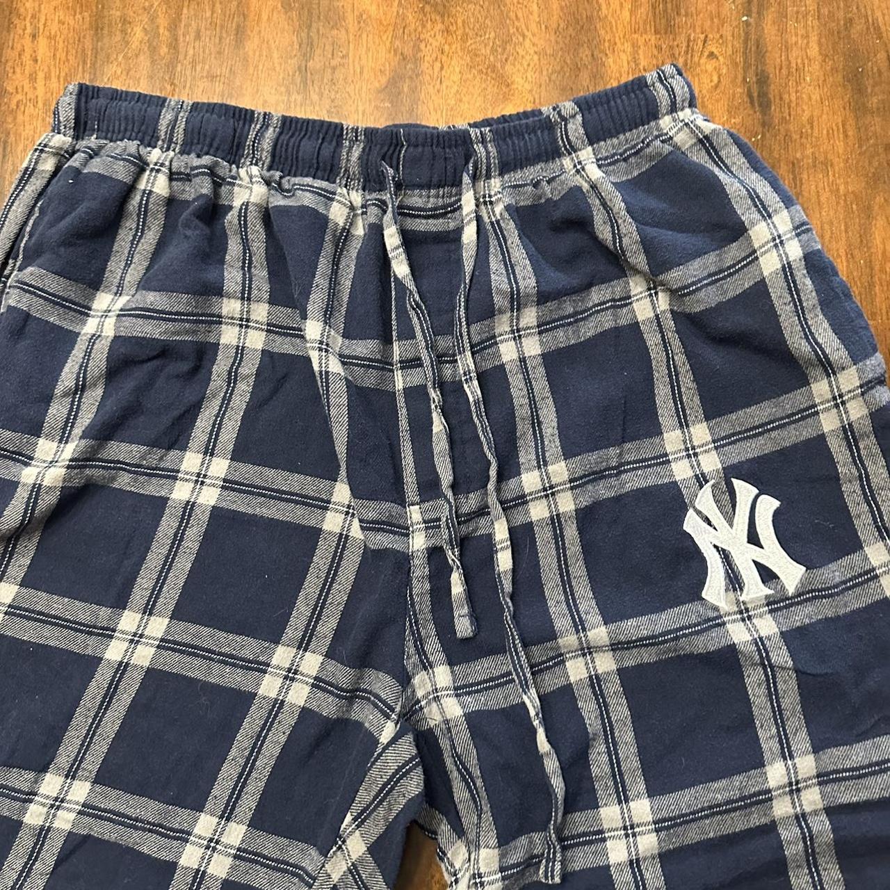 New York Yankees flannel pj pants Blue &... - Depop
