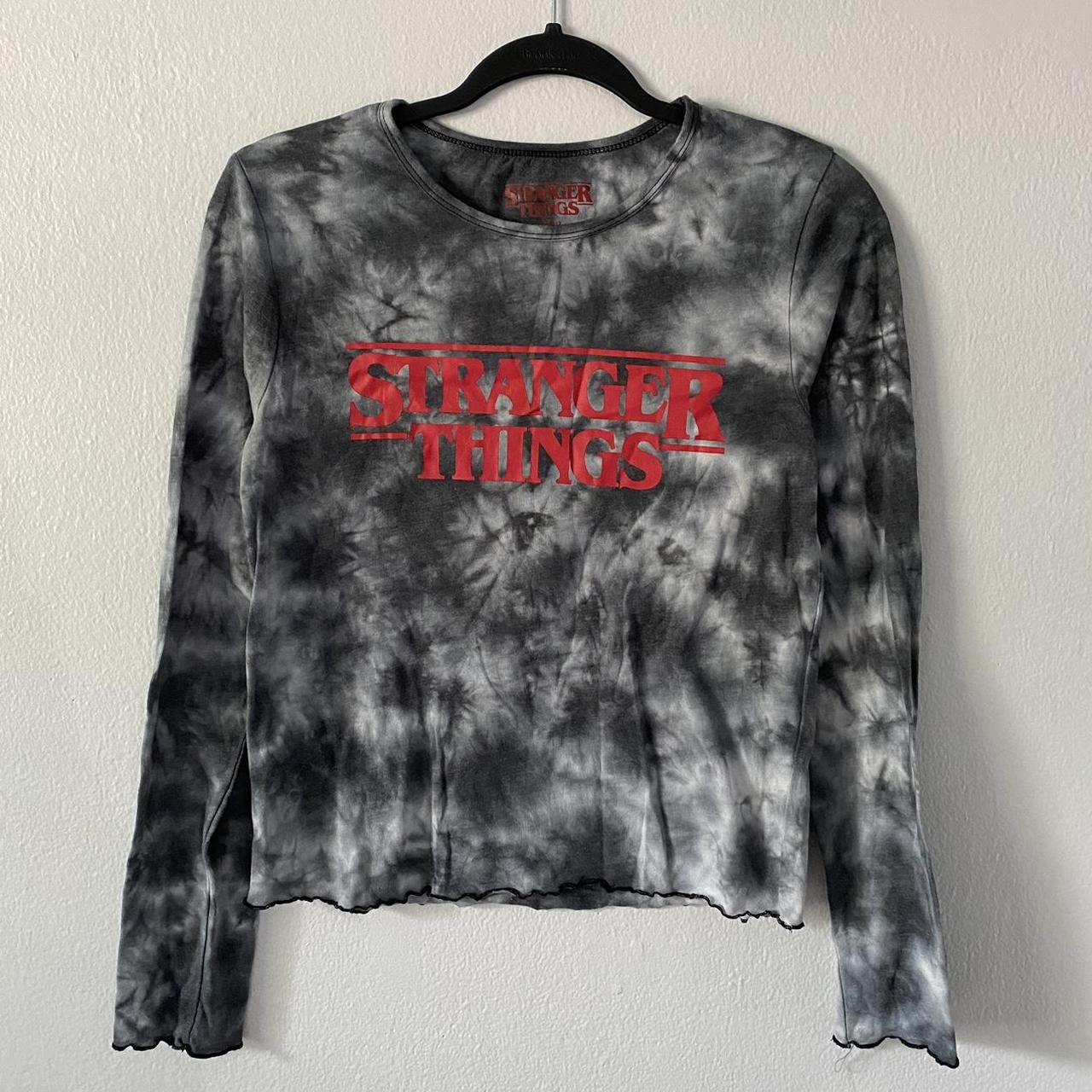 Netflix Stranger Things Tie-Die Lettuce Trim Long... - Depop
