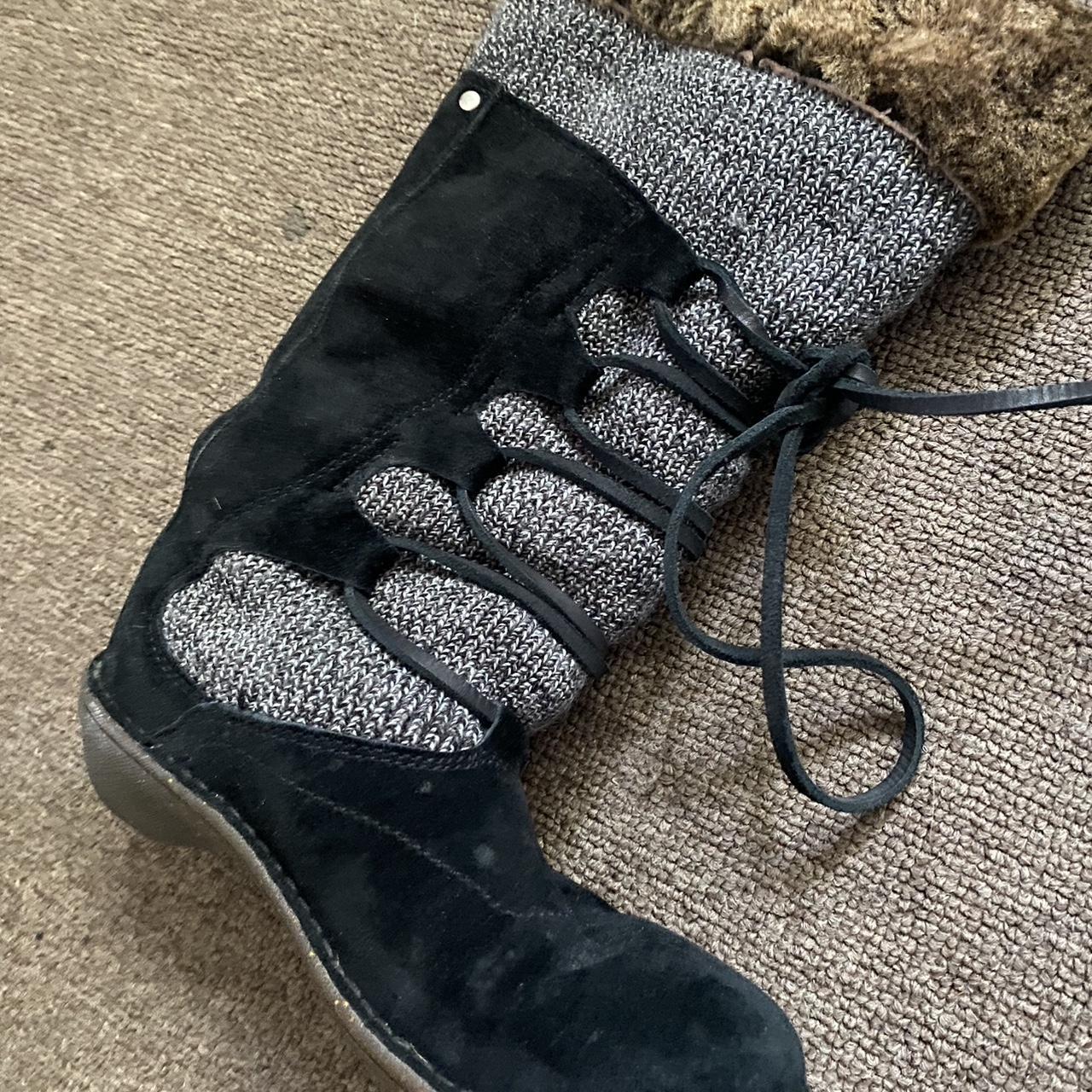 UGG Women's Black and Grey Boots | Depop