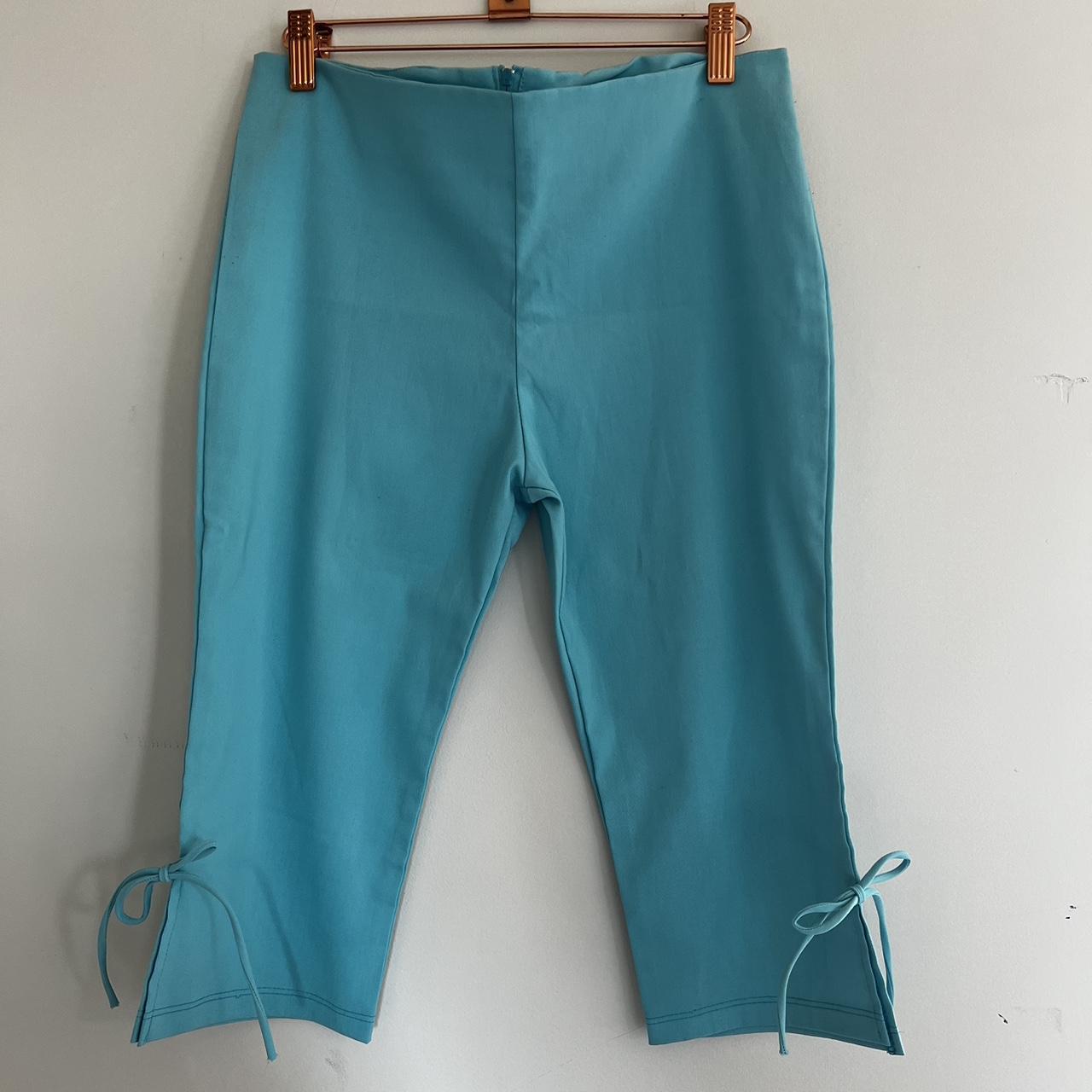 Capri pants. THE CUTEST capris. Aqua blue color,... - Depop