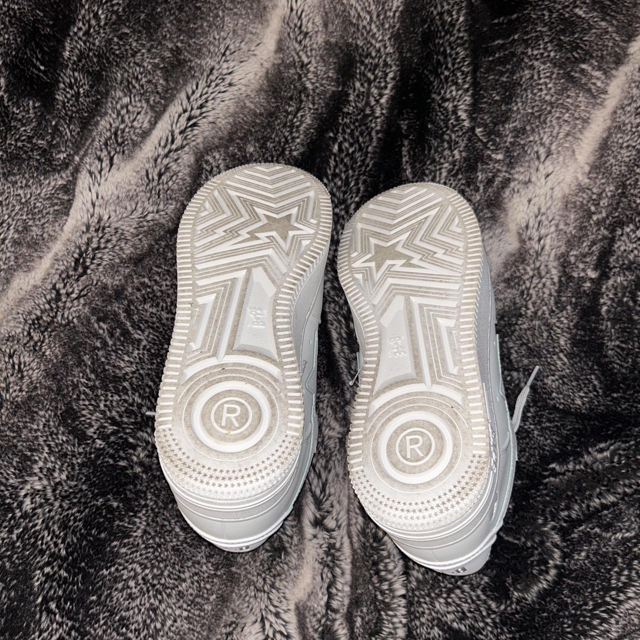 Bape sta white leather forces Worn once to a... - Depop