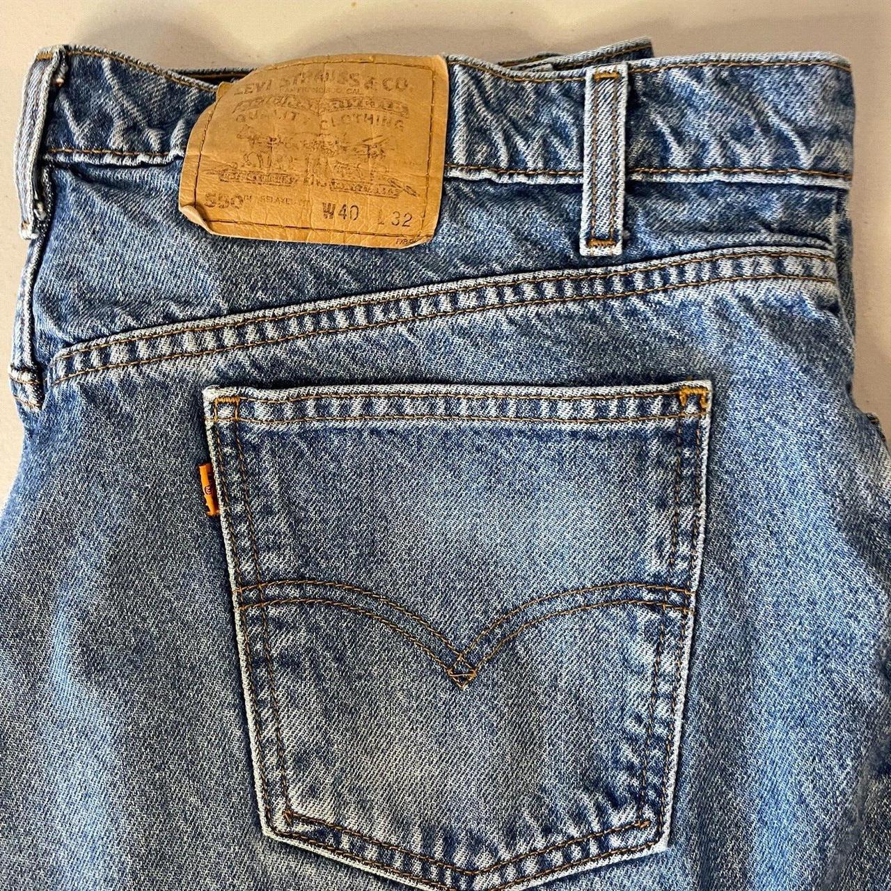 Vintage Levis 550 Jeans Mens 36W 31L Orange Tab 90s... - Depop