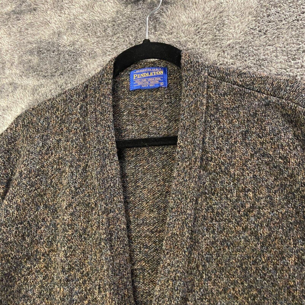 Pendleton Sweater Mens Large Grey Shetland Wool... - Depop