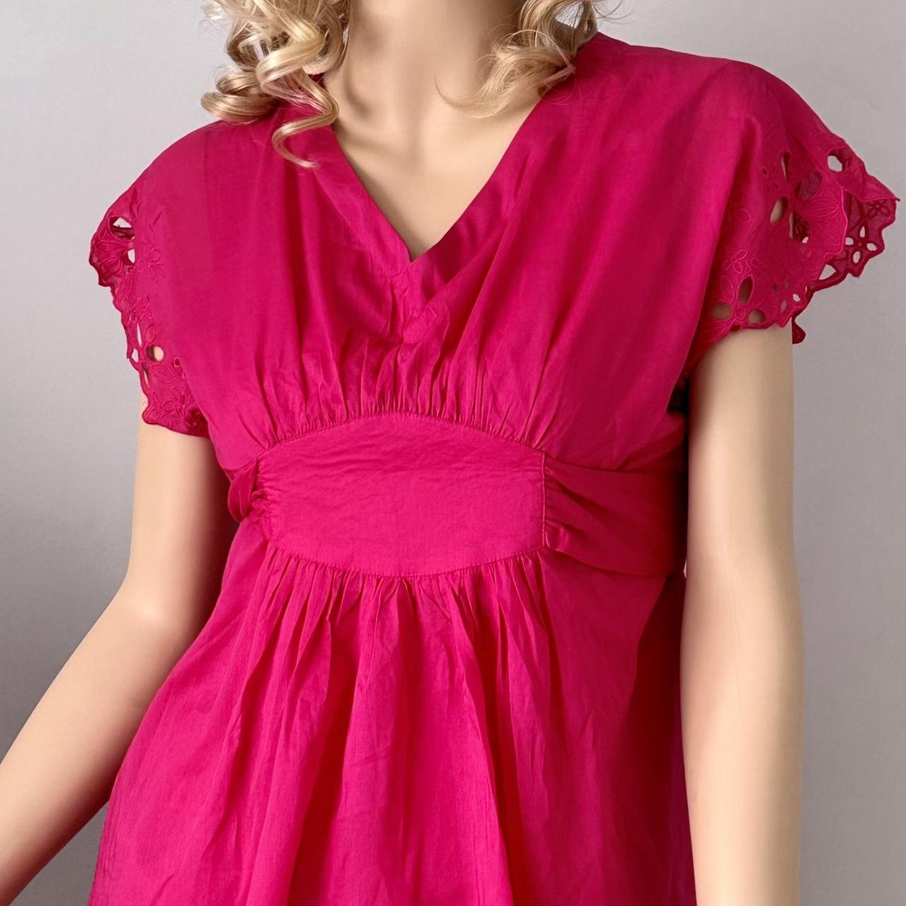 Ted Baker Hot Pink Girls Cotton Blouse Top Age 15 Depop