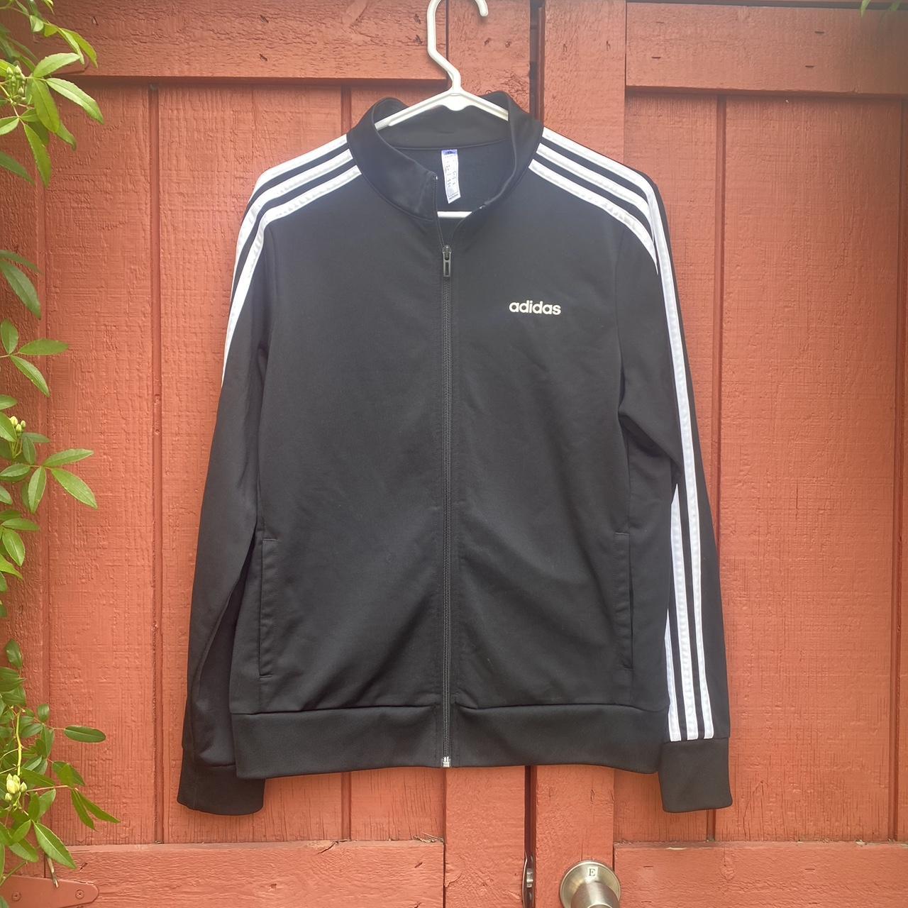Adidas Women's Black and White Jacket | Depop