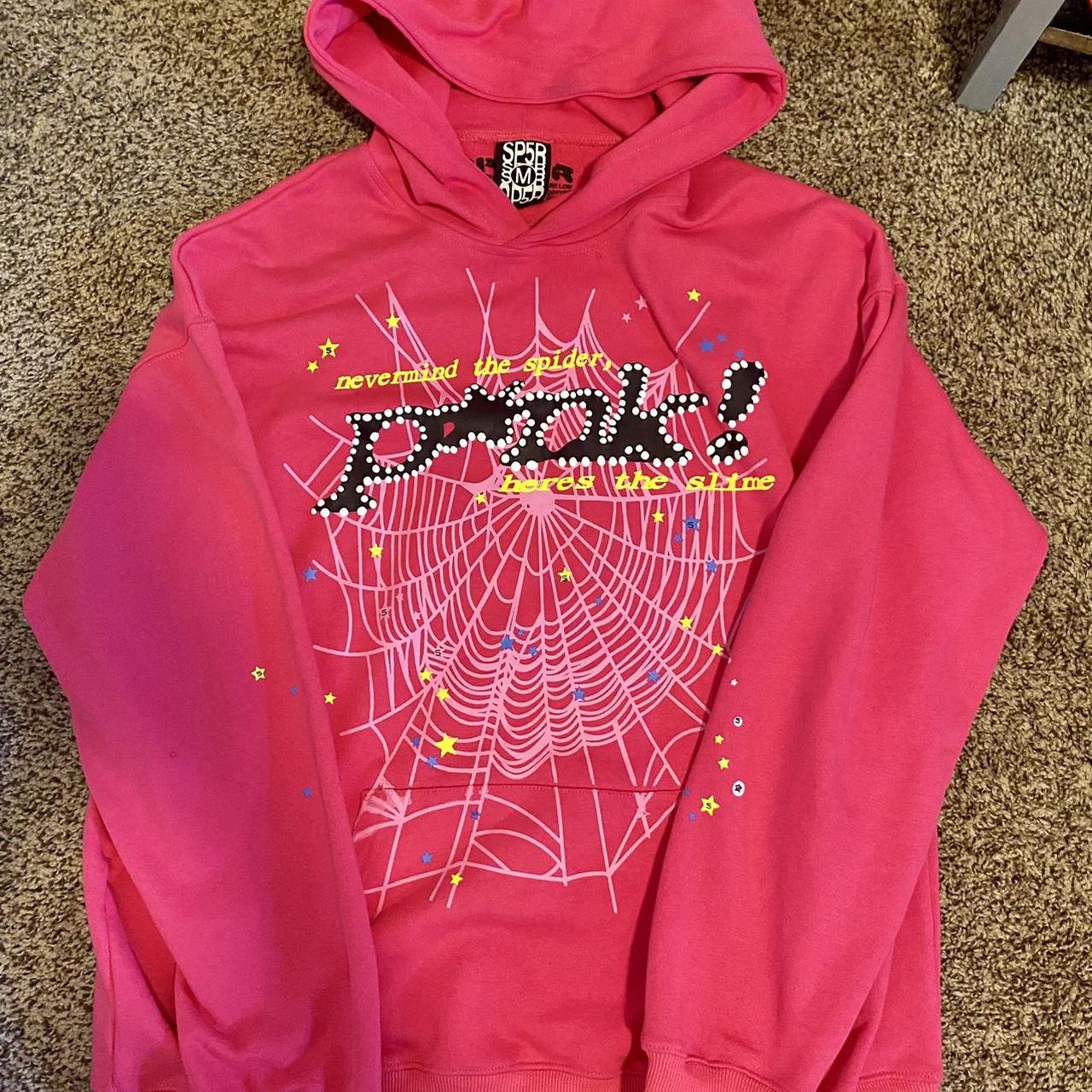 Pink Spider Hoodie - Depop