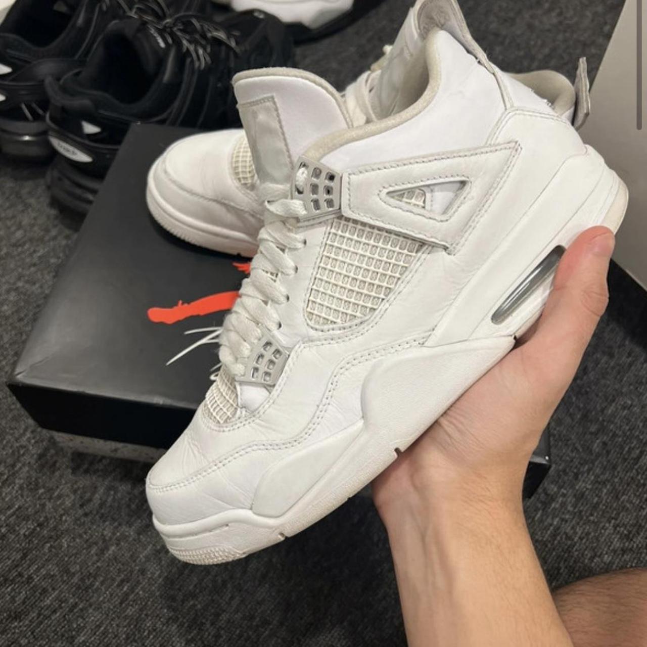 JORDAN 4 PURE MONEY worn once size 9.5 - Depop