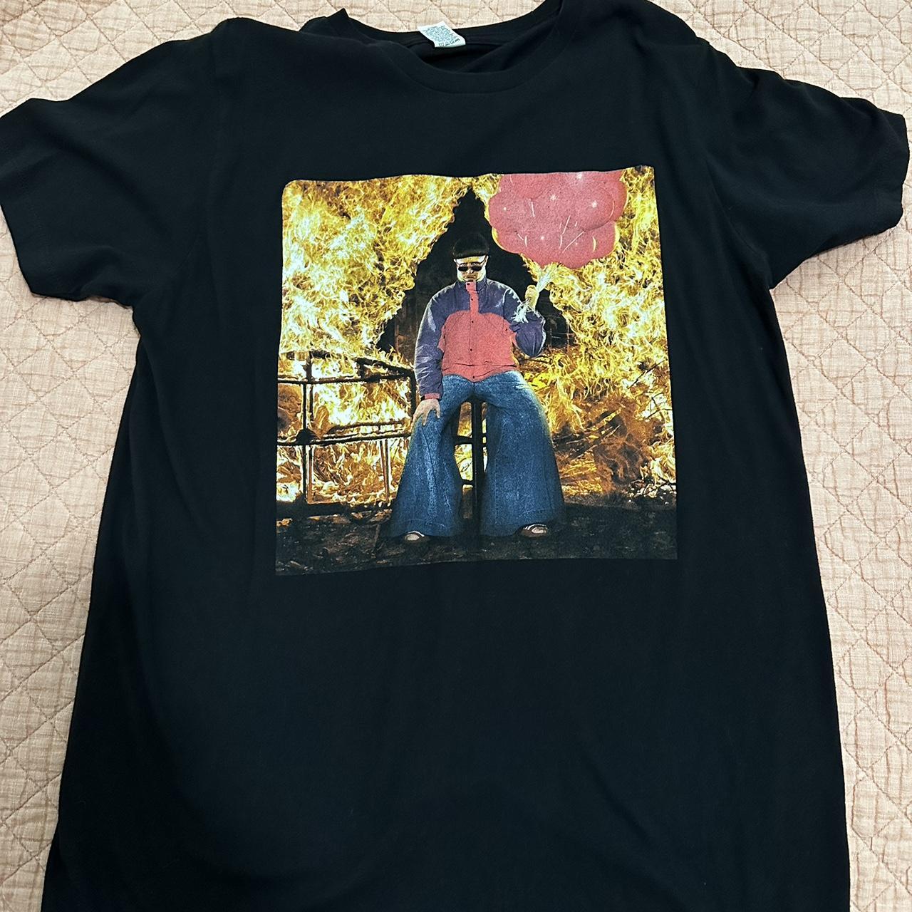 Men’s large black Oliver Tree album cover shirt worn... - Depop