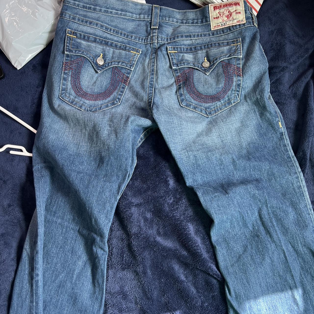 True religion pants Red/blue 44x44 #truereligion... - Depop