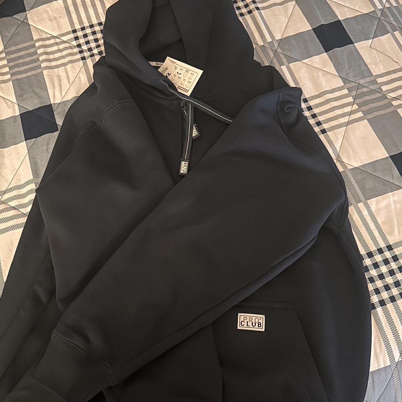 brand new navy blue proclub hoodie never used but... - Depop