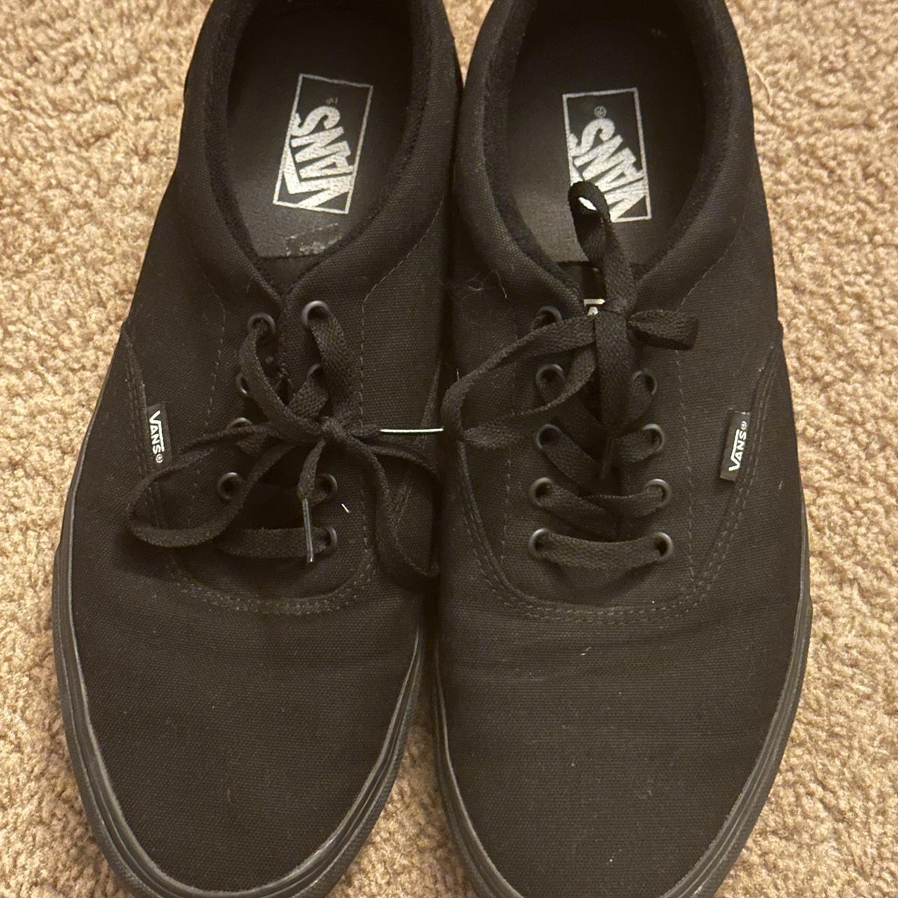 all black vans size 13 no flaws - Depop