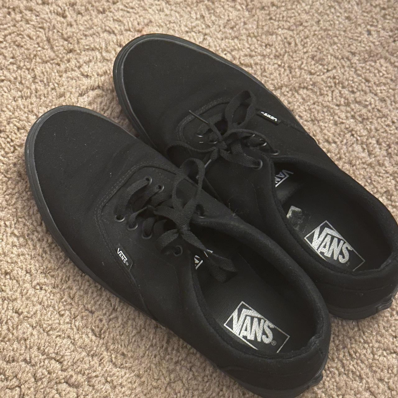 all black vans size 13 no flaws - Depop