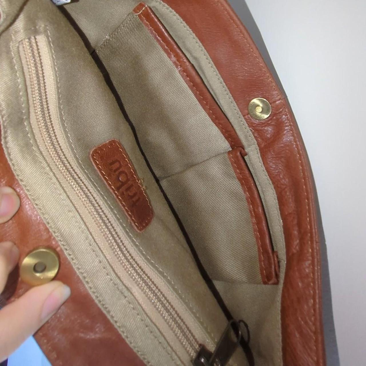 Vintage tribu shoulder bag. Hazelnut brown worn faux... - Depop