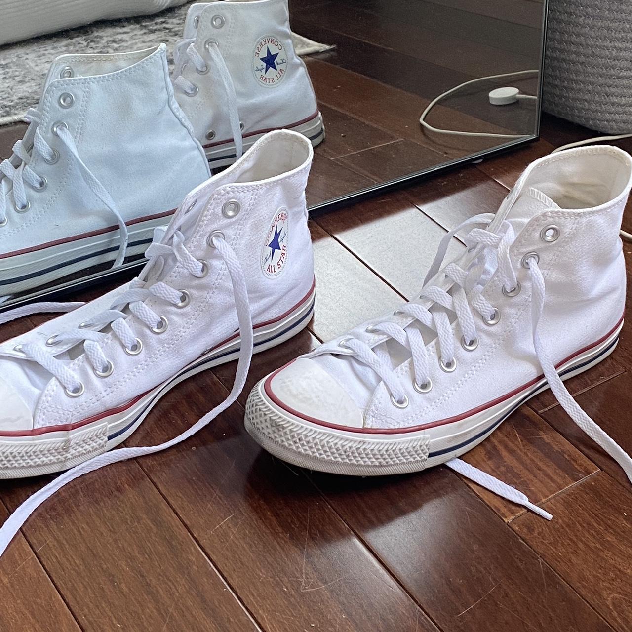 Converse Women's White Trainers | Depop