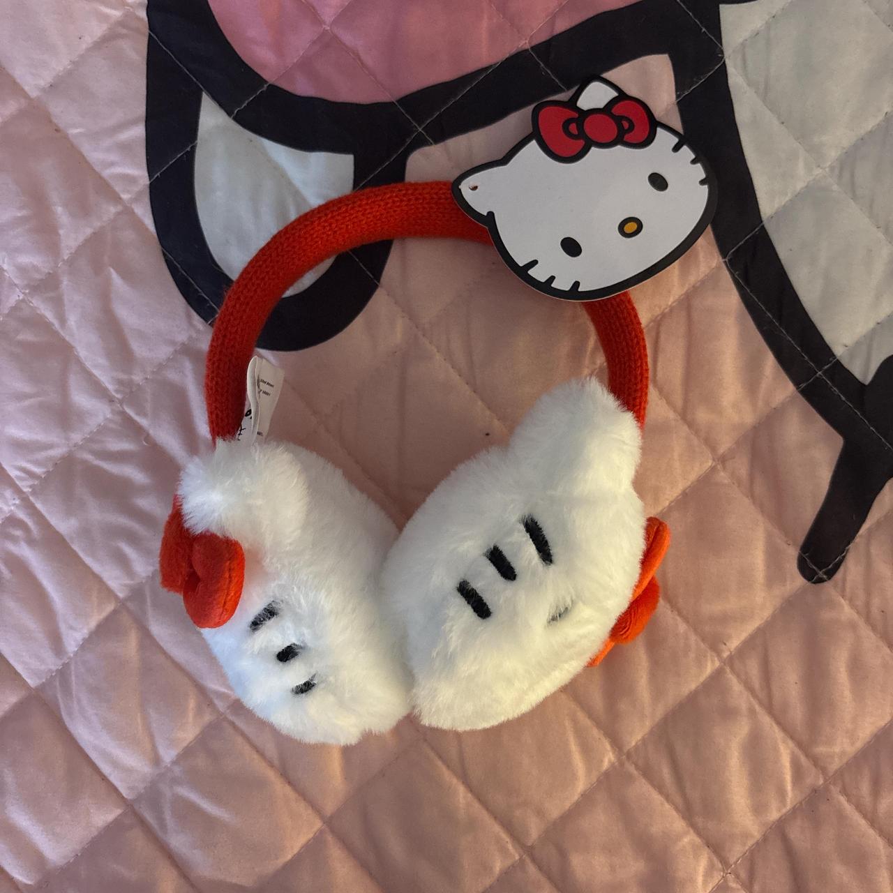 hello kitty ear muffs one size new with... | Depop