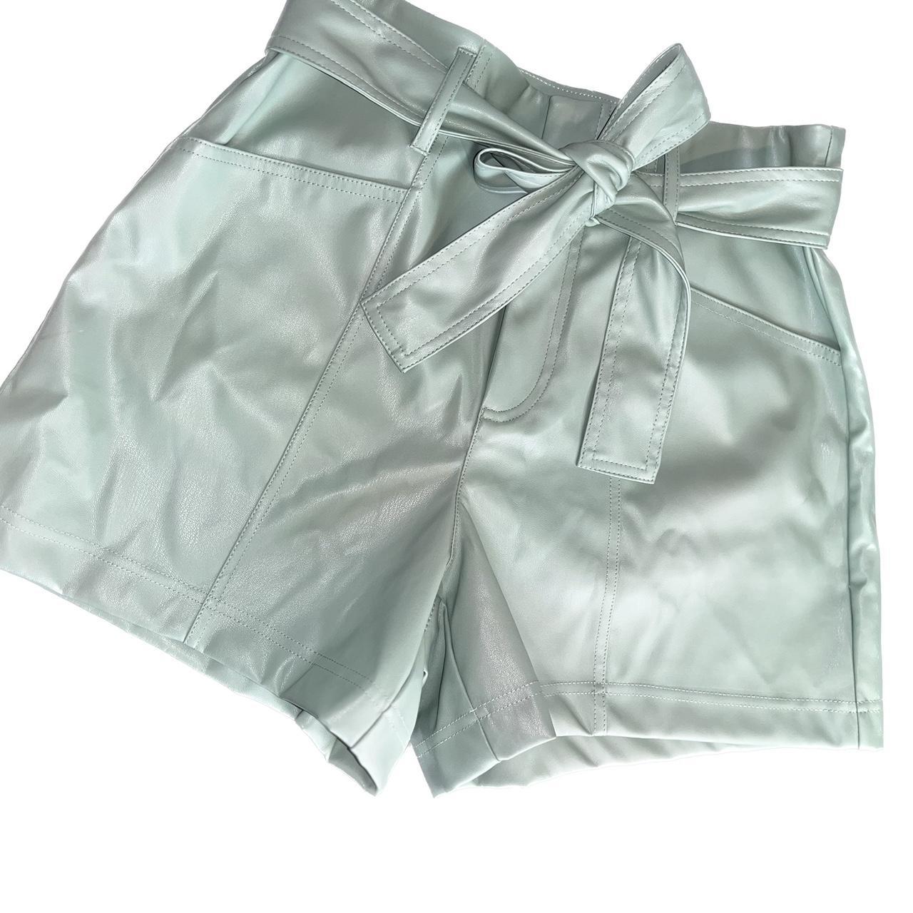 A New Day Women's High-Rise Tie-Front Pleather... - Depop