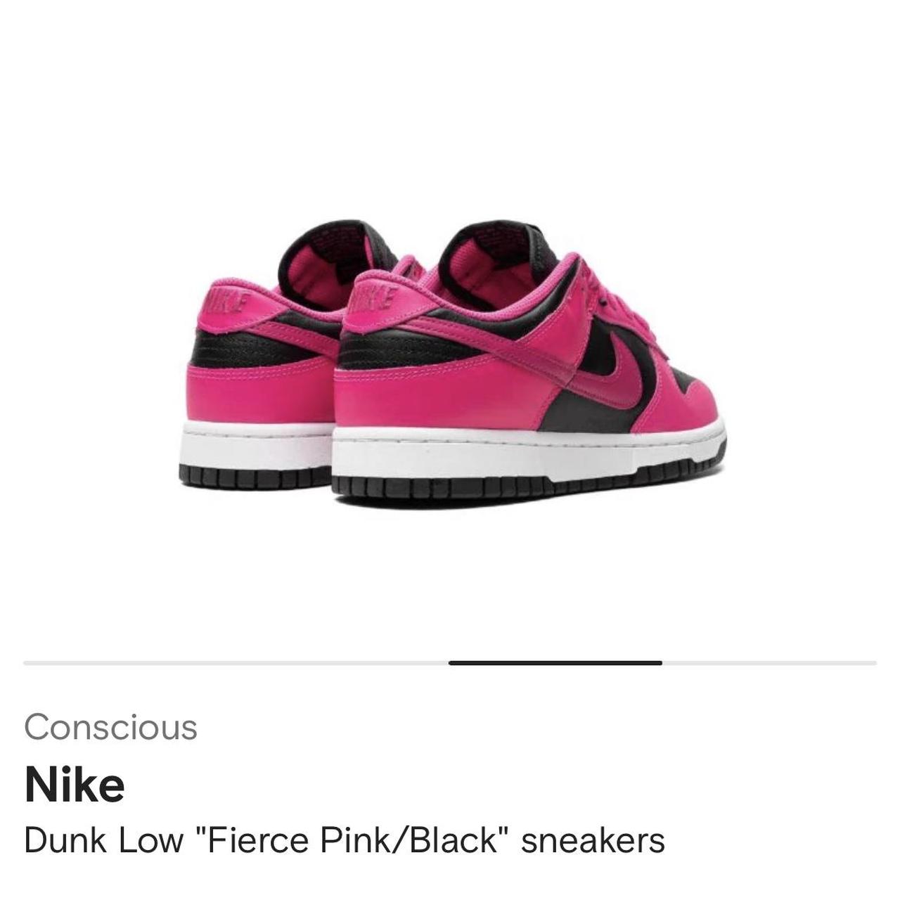 NIKE Dunk Low "Fierce Pink/Black" sneakers (women’s)... | Depop