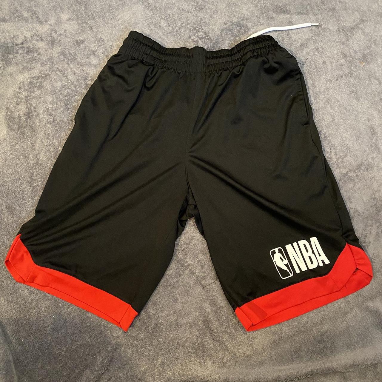 Black/Red “NBA” basketball shorts (sz S) worn once,... - Depop